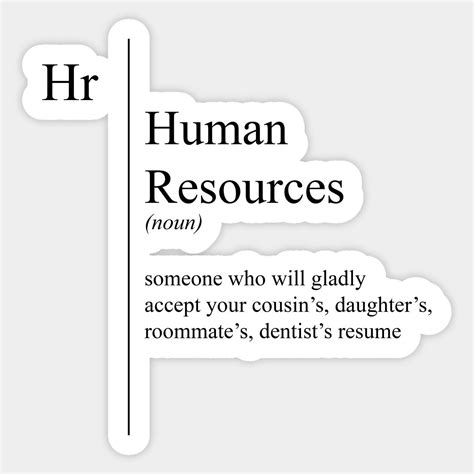 Funny Human Resources Definition Sticker