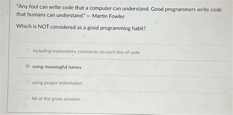 solved any fool can write code that a computer can