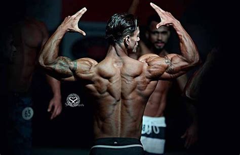 Sumit Banerjee Back Pose At Mr India Ibb Indian Bodybuilding