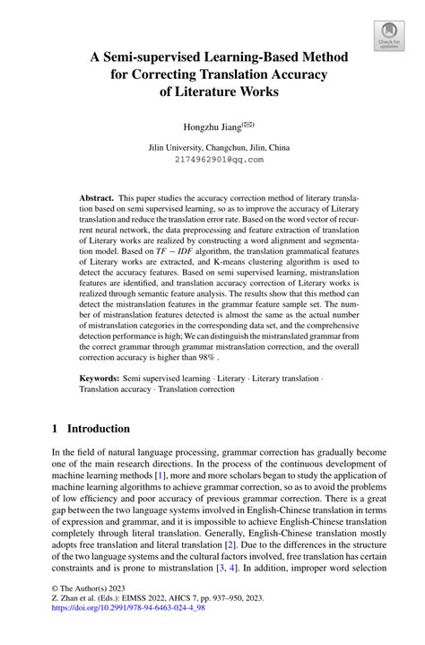 Pdf A Semi Supervised Learning Based Method For Correcting
