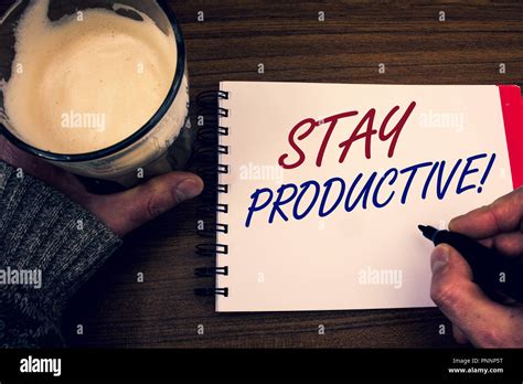 Word Writing Text Stay Productive Motivational Call Business Concept For Efficiency