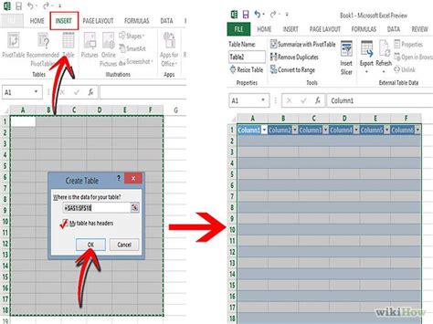 How To Create Tables In Microsoft Excel