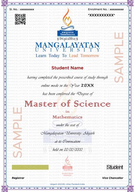 Master Of Science M Sc In Mathematics Mangalayatan University Edupoint