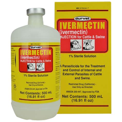 Durvet Ivermectin 1 Injection For Cattle And Swine