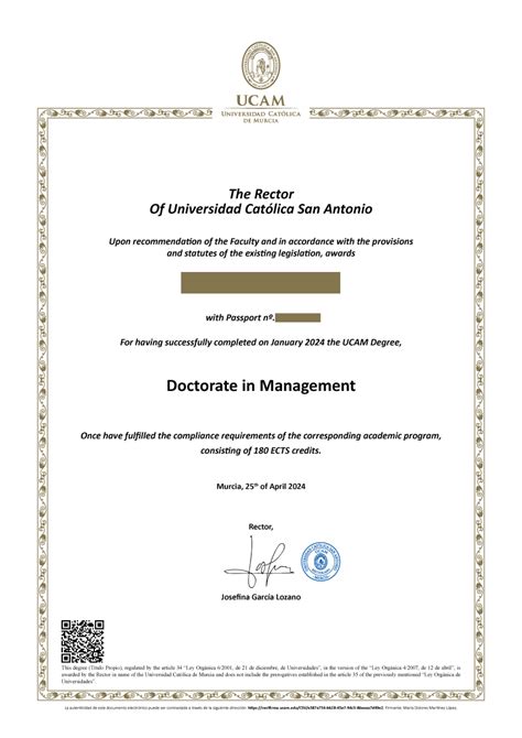Phd Diploma In Management Presidential Masterpiece Diploma Frame In