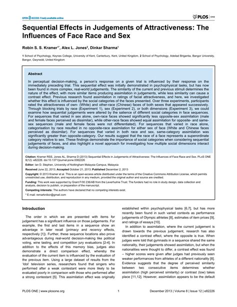 pdf sequential effects in judgements of attractiveness the