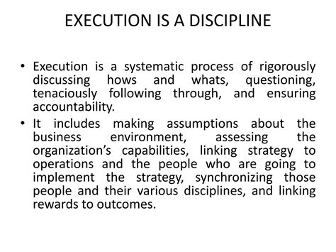 Execution Book By Larry Bossidy And Ram Charan Summary Pptx
