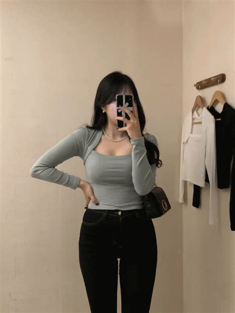 핏보장 할리 스퀘어넥 기본티 3col 에이블리