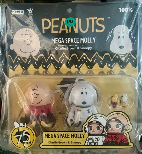 Pop Mart Peanuts Mega Space Molly Charlie Brown And Snoopy Hobbies
