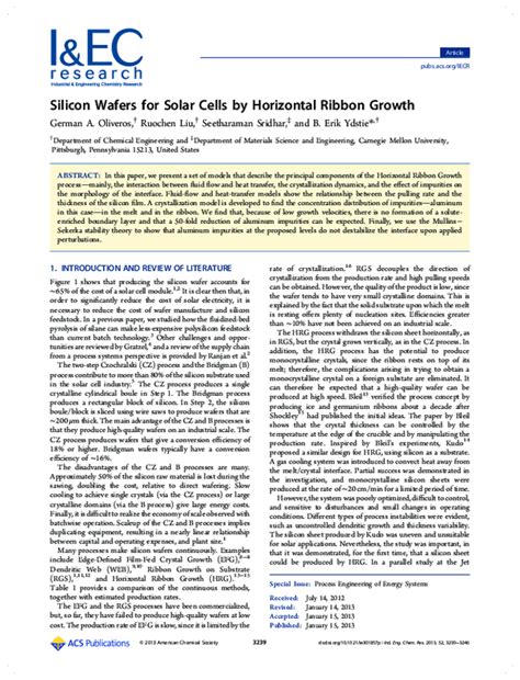 Pdf Silicon Wafers For Solar Cells By Horizontal Ribbon Growth