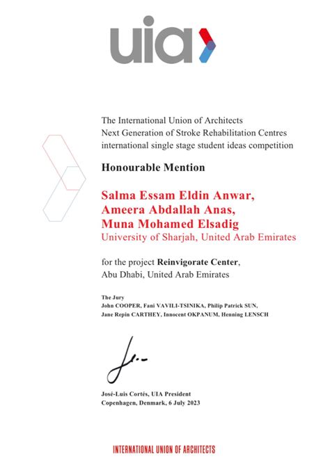 Salma Essam Eldin On Linkedin Architecture Strokerehabilitationcentre Uia Honorablemention