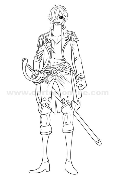 Kolorowanki Sanji One Piece Film Red