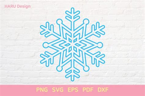 Snowflake Outline Graphic By Harudesign · Creative Fabrica