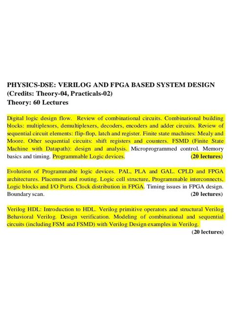 Verilog And Fpga Based Systemdesign Pdf