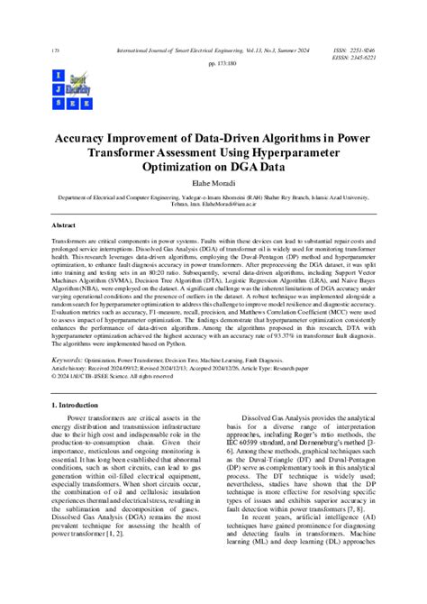 Pdf Accuracy Improvement Of Data Driven Algorithms In Power