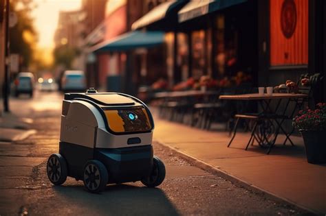 Premium Ai Image Robot Courier Delivery Robot Ai Technologies