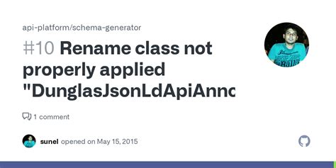 Rename Class Not Properly Applied Dunglasjsonldapiannotatio · Issue 10 · Api Platformschema