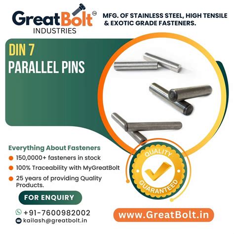 Din 7 Parallel Pins At ₹ 1 In Vadodara Id 2855751399791