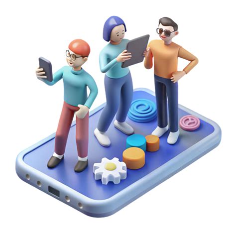 Mobile App Users Collaboration Connection And Innovation 56089060 Png