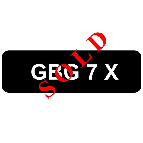 GBG 7 X – Number Plate SG