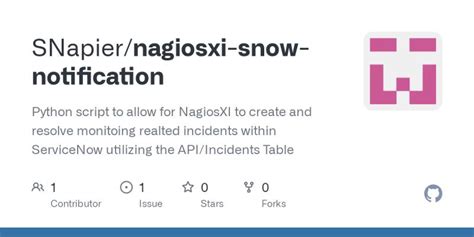 sam n on linkedin github snapier nagiosxi snow notification python