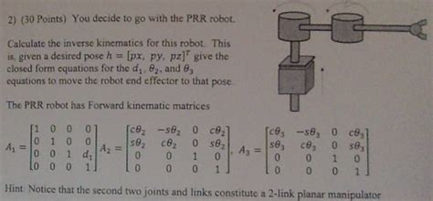 solved 2 30 points you decide to go with the prr robot
