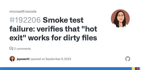 Smoke Test Failure Verifies That Hot Exit Works For Dirty Files Issue Microsoft