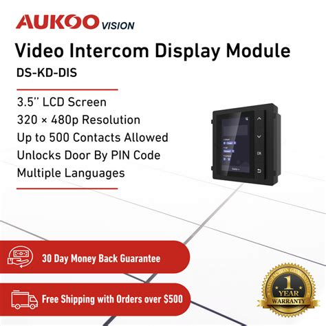 Video Intercom Display Module Ai Kd Dis — Aukoo Vision