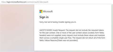Asr Replication Appliance Aadsts165000 Invalid Request Microsoft Qanda