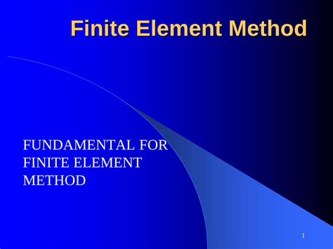 Pdf Finite Element Method · Pdf Filefinite Element Method There Can Be Different Types
