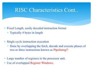 CISC RISC Architecture PPTX