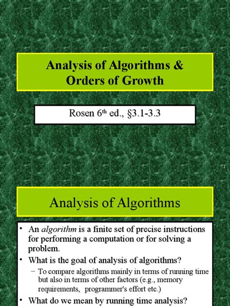 Algorithms Rosen Pdf Computational Complexity Theory Time Complexity