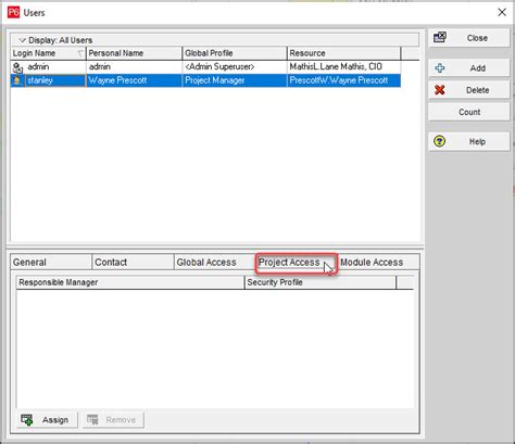 p6 professional system administration and user privileges