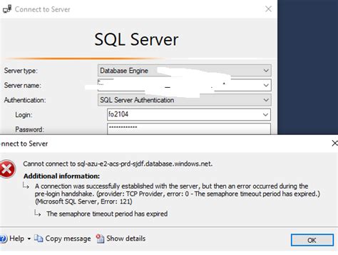 clients inside the network cannot connect to azure sql database using
