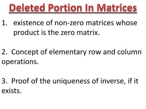 Ppt On Matrices Ppt