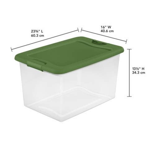 Sterilite 64 Qt Latching Plastic Holiday Storage Bin Clear Container 18 Pack 18pk Frys