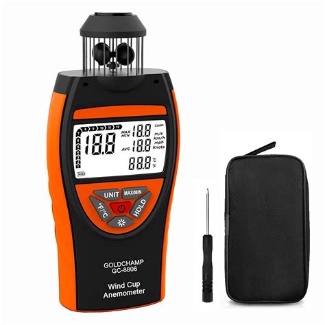 Digital Cup Anemometer With Compass Handheld Wind Speed Meter Measure