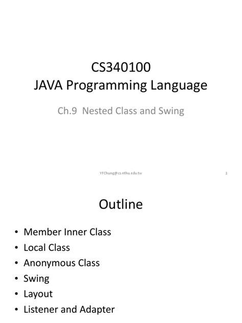Ch9 Nested Class And Swing Pdf