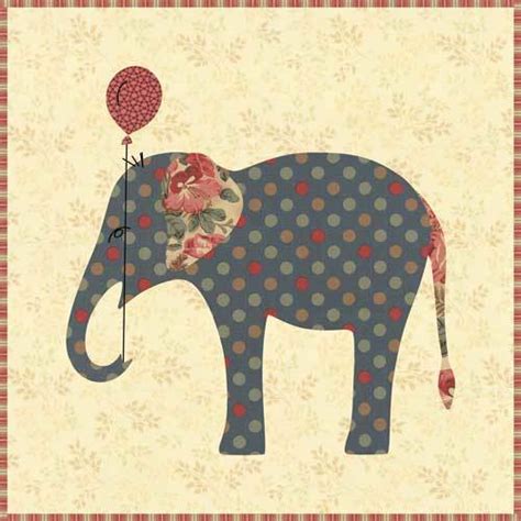 Elephant Pillow Laundry Basket Patchwork Cushion Pattern Fabric Patch