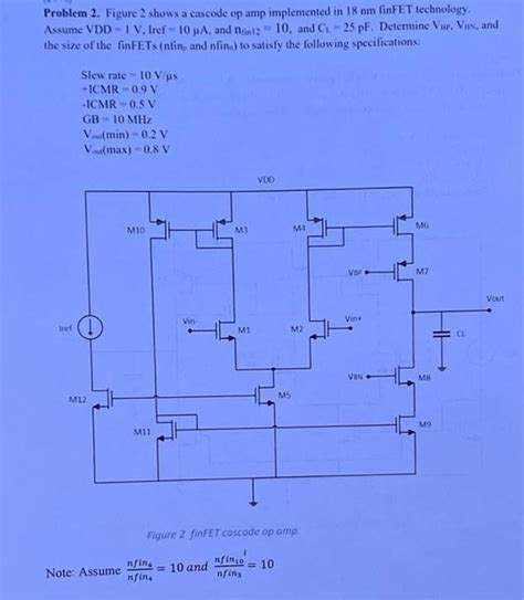 solved problem 2 figure 2 shows a cascode op amp