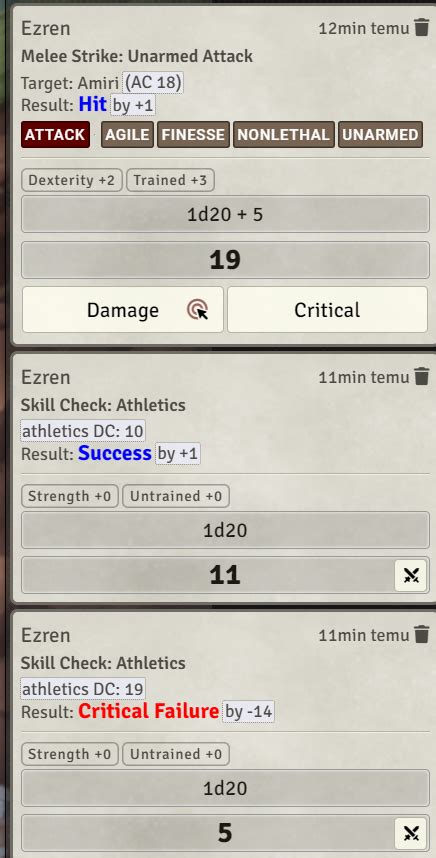 Increasing Visibility Of Roll Results Degrees Of Success · Issue