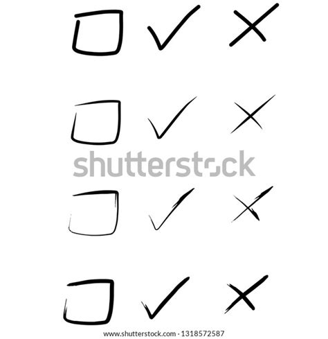 Hand Drawn Checkbox Example Checkbox Vector Stock Vector Royalty Free 1318572587 Shutterstock