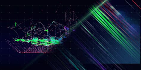 Abstract Background Contain Grid Chaotic Web With Blurred Lines Data Technology Wireframe