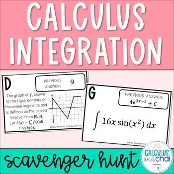 Calculus Integration Review By Calculus And Chai TPT