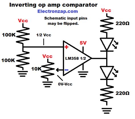 Brief Inverting Op Comparator Circuit LM Electronzap