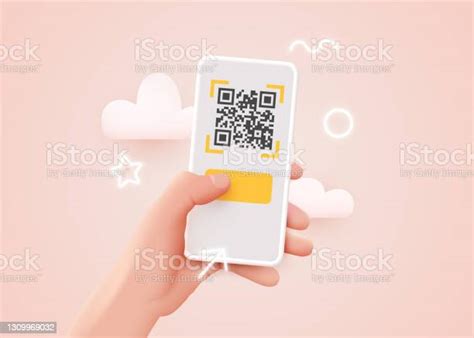 휴대 전화와 Qr 코드를 스캔합니다 Qr 코드 지불 E 지갑 무현금 기술 개념 Qr코드에 대한 스톡 벡터 아트 및 기타 이미지