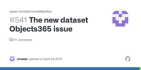 The New Dataset Objects365 Issue · Issue 541 · Open Mmlabmmdetection