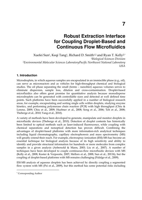 Pdf Robust Extraction Interface For Coupling Droplet Based And