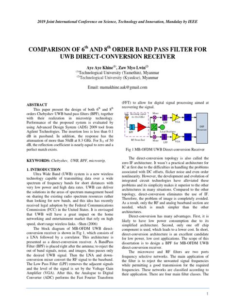Comparison Of Bpf Pdf Electronic Filter Passivity Engineering