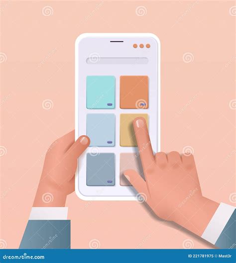 Developer Hands Creating Mobile User Interface On Smartphone Screen Web Application Development